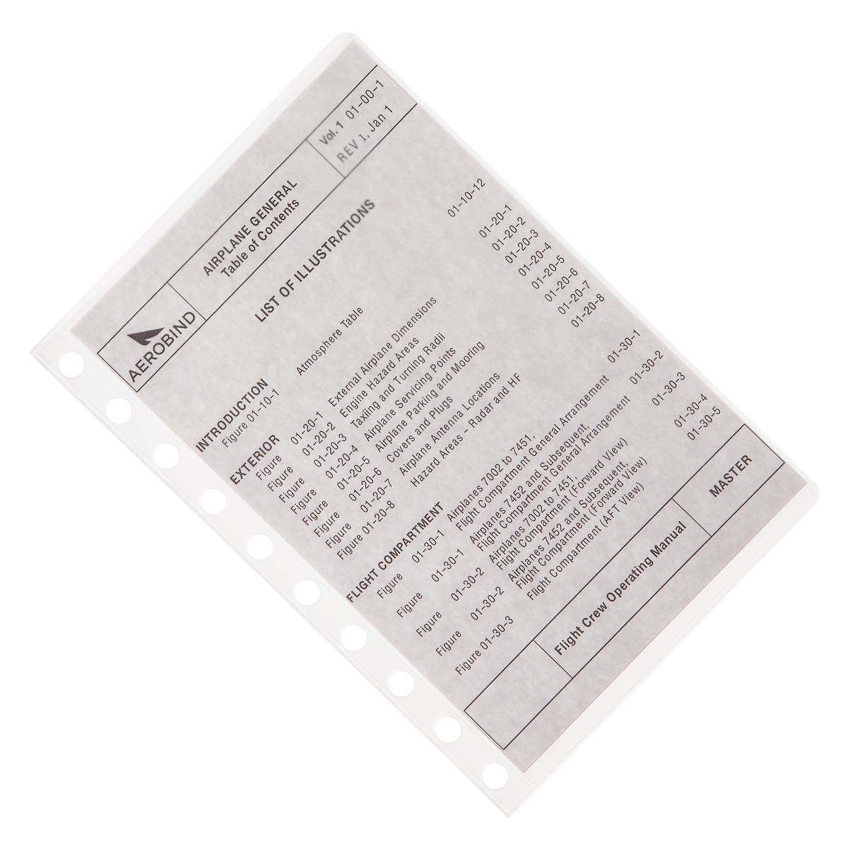 Vinyl Sheet Protectors - Aerobind Protects Your Most Used QRH Pages